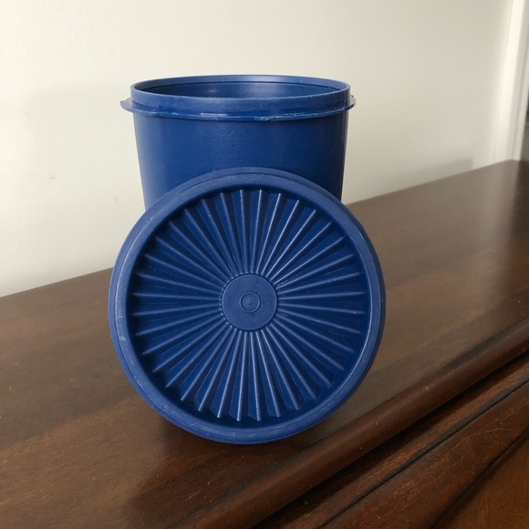 Tupperware | Kitchen | Vintage Tupperware Blue Canister With Lid | Poshmark